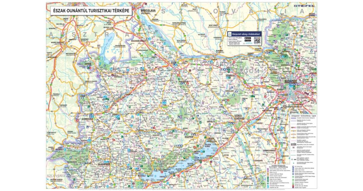 Stiefel - Észak-Dunántúl Turisztikai Térkép - Hajtogatható | Pepita.hu