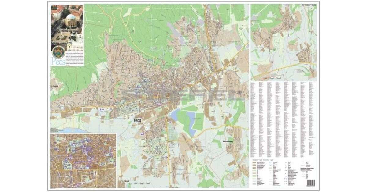 Pécs város térképe | Pepita.hu