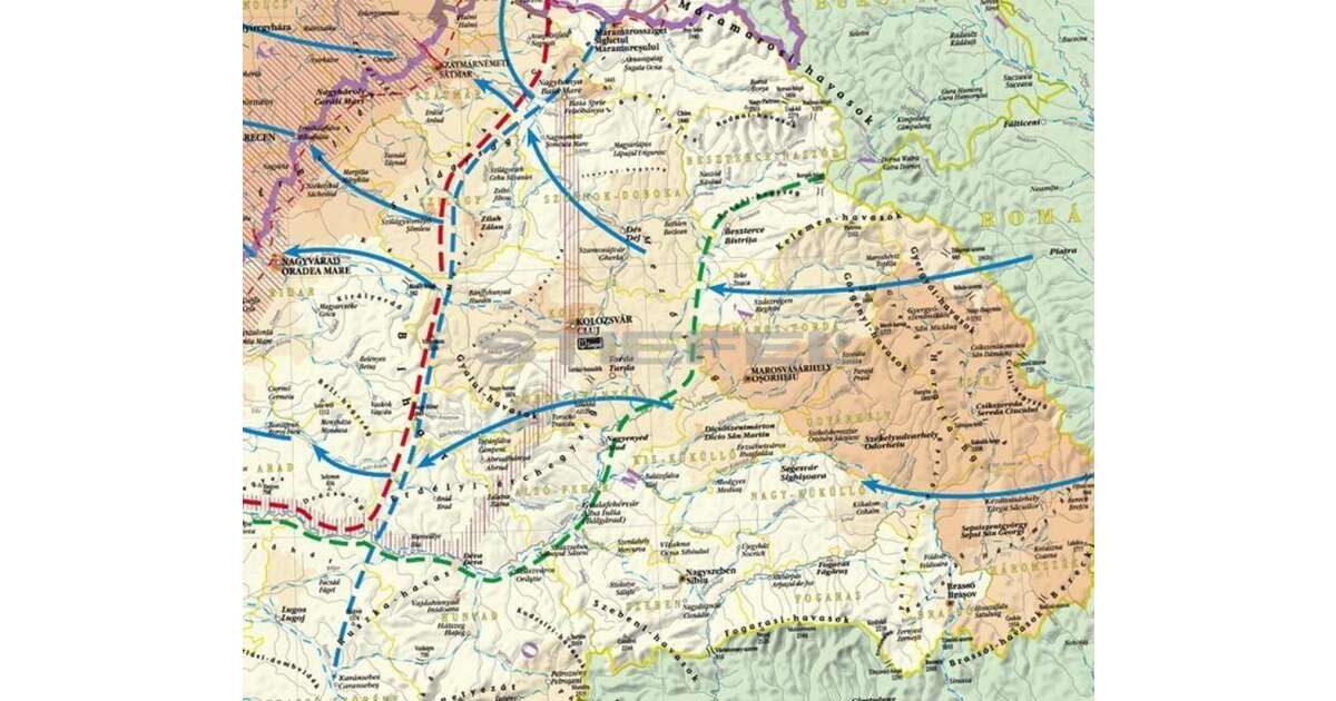 A trianoni békekötés következményei Magyarországon (hajtogatott térkép ...