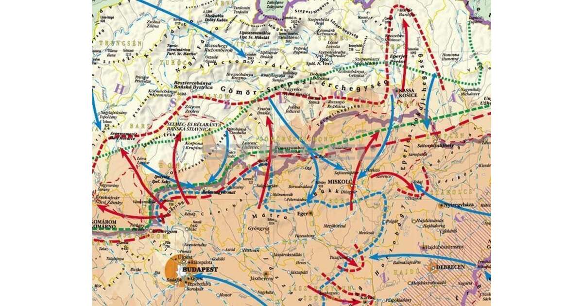 A trianoni békekötés következményei Magyarországon (hajtogatott térkép ...