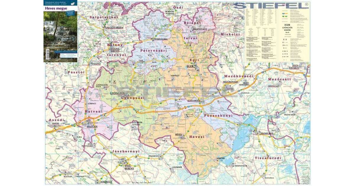 Heves megye járásai hajtott térkép | Pepita.hu