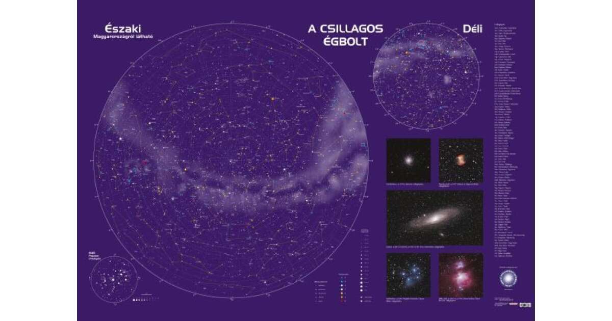 MCSE Csillagos Égbolt Térkép Poszter - 123x86 cm | Pepita.hu