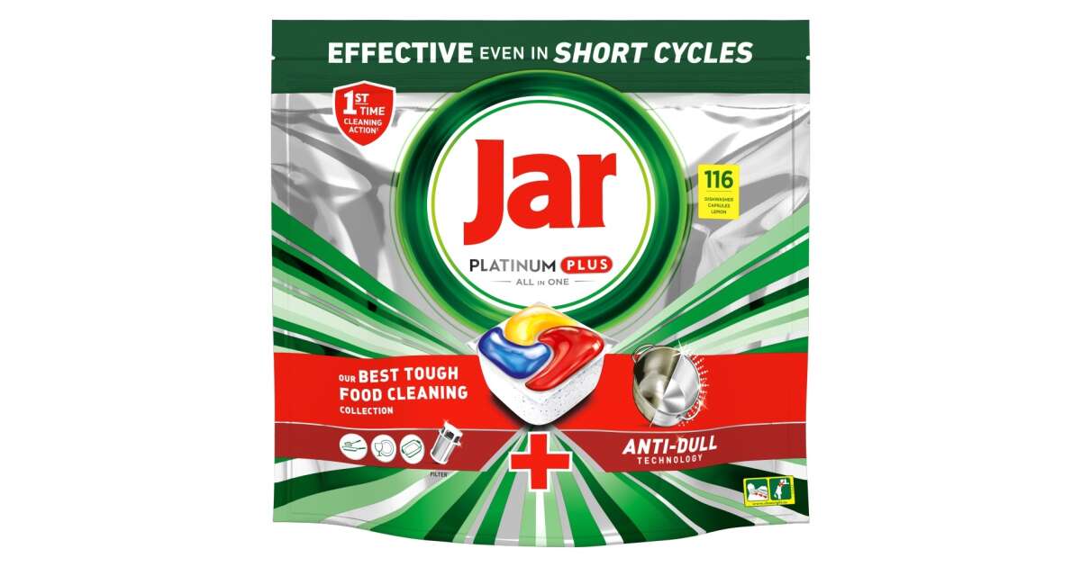 Jar Platinum Plus All In One Lemon Mosogatógép kapszula 116db | Pepita.hu