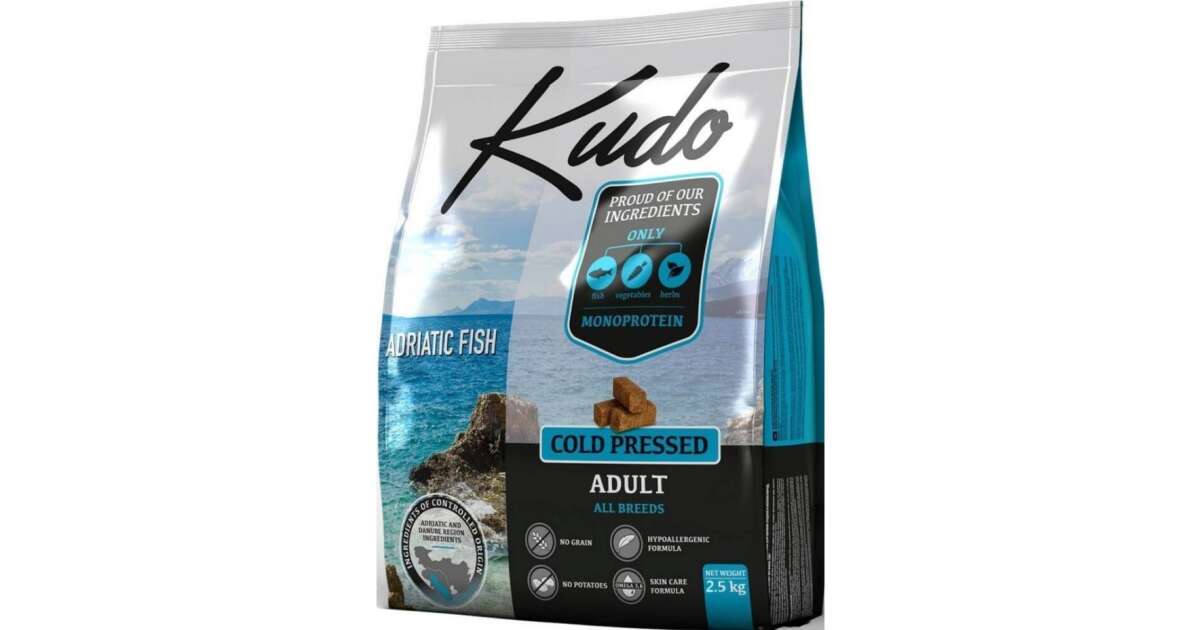 KUDO ADRIATIC FISH | 2,5 KG - Tengeri halas gabonamentes Kutyatáp ...