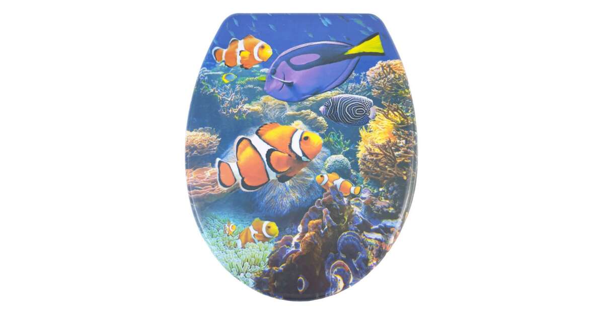 Bath Duck Duroplaszt WC ülőke rozsdamentes acél zsanérral - Nemo #kék ...