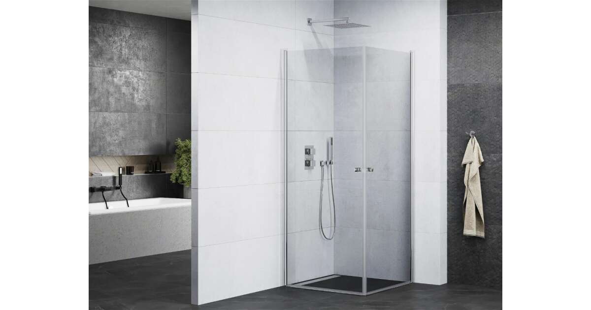 Mexen Pretoria Duo 100X100 cm szögletes két nyílóajtós zuhanykabin 6 mm ...