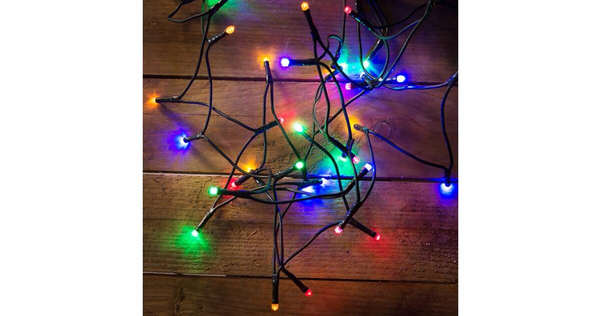 Színes, vezetékes LED Fényfüzér 40db izzóval 4,7m | Pepita.hu