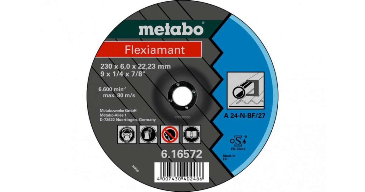 Metabo Flexiamant 150x6,0x22,23 acél, SF 27 (616554000) | Pepita.hu