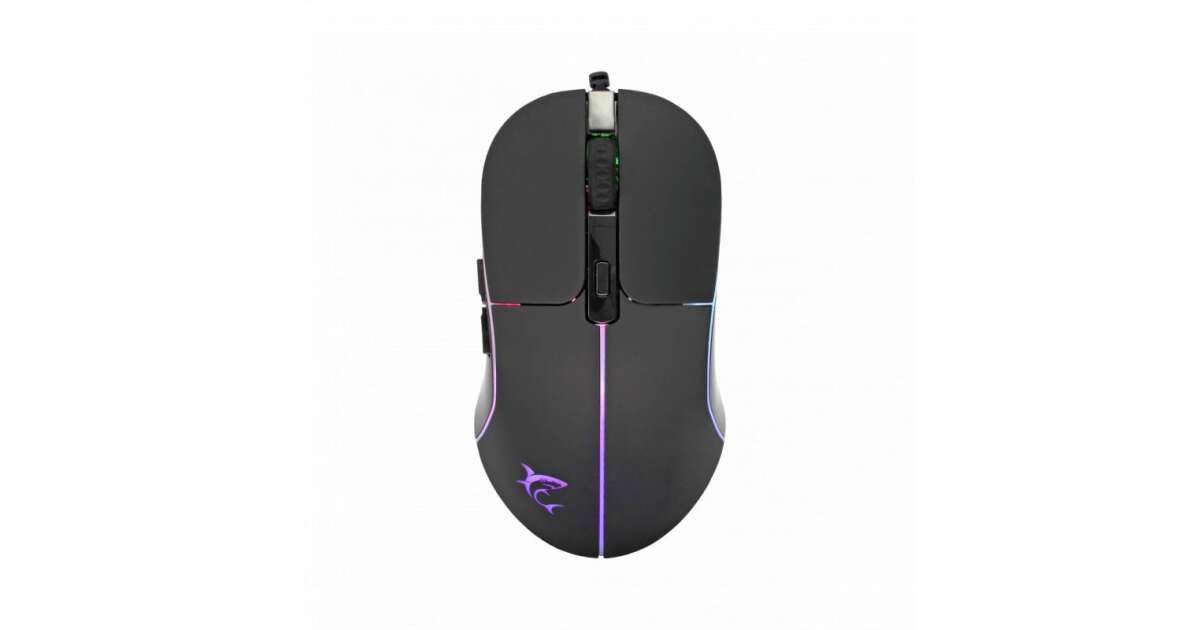 White Shark GM-5010 WARLOCK gamer egér,7D, fekete, 6400 dpi, RGB ...