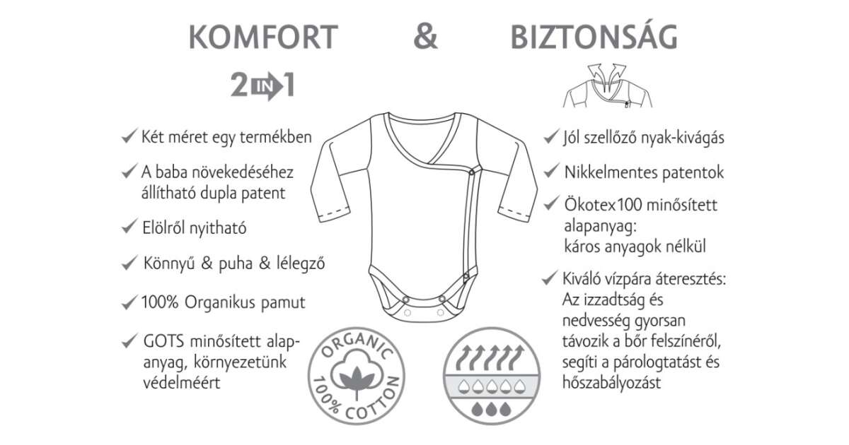 Kenguru Kimonó csecsemő body mogyoró 50-56 | Pepita.hu