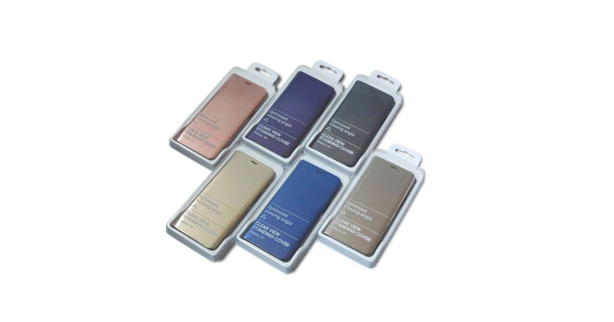 Smart Clear View tok Samsung Galaxy S22 Ultra arany | Pepita.hu