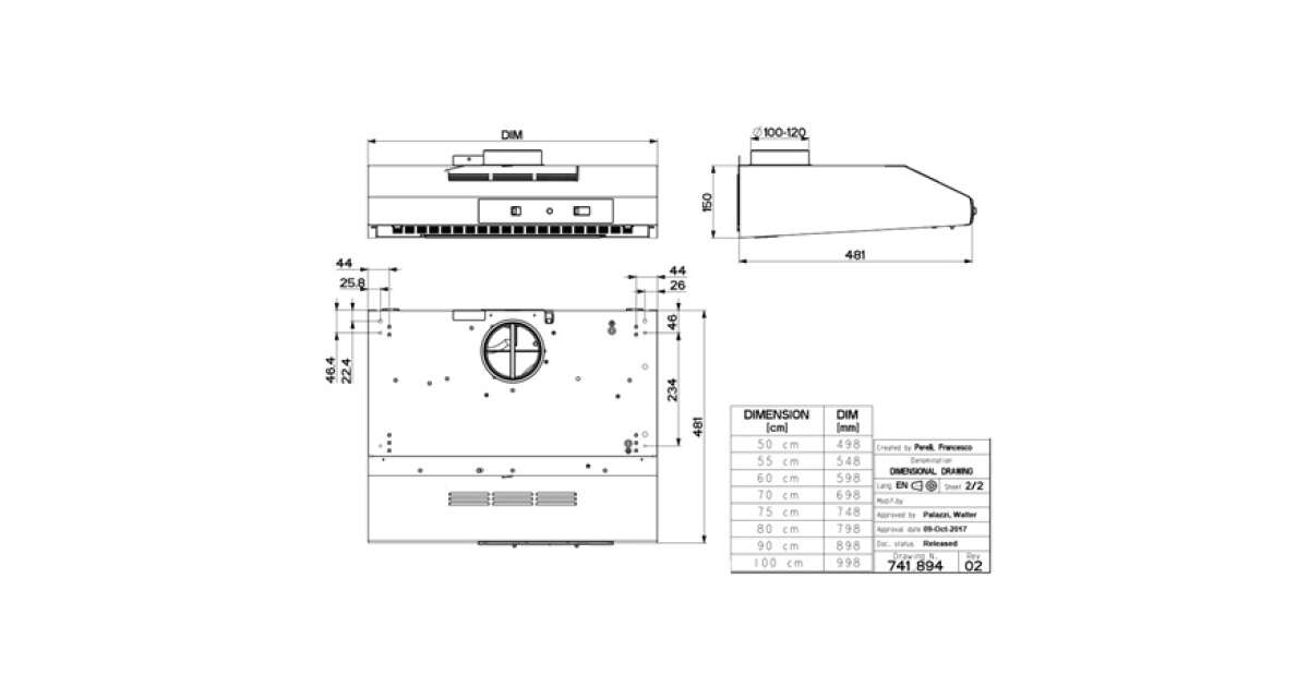 Faber 741 BASE X A50 inox páraelszívó | Pepita.hu