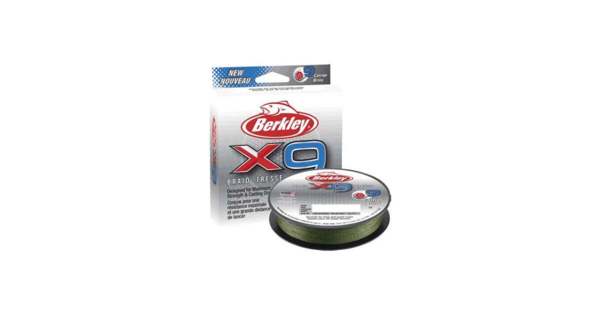 Berkley x9 300 m lv green 0,17 mm fonott zsinór | Pepita.hu