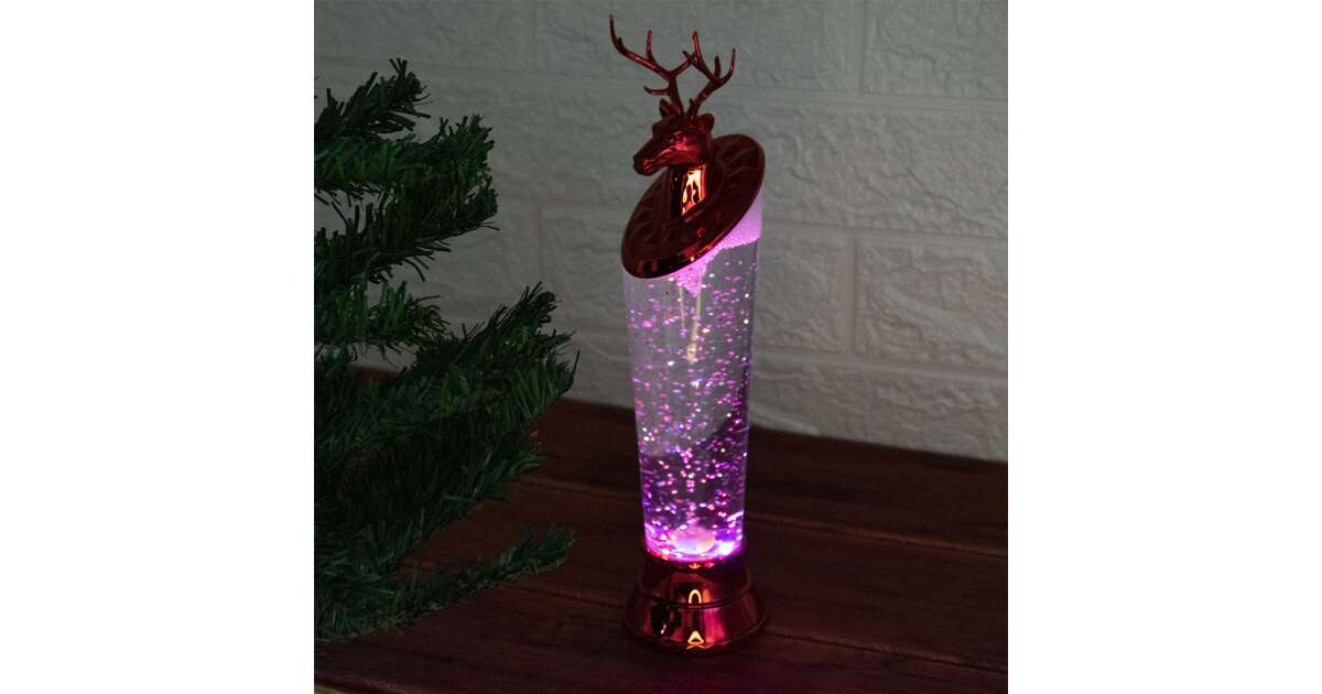 Elemről és USB-ről működtethető szarvas trófea alakú RGB LED ...