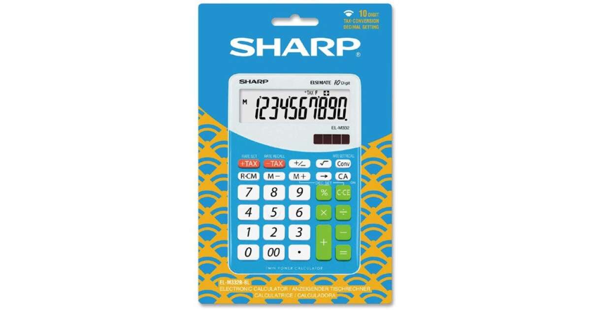 Számológép asztali SHARP EL-M332 10 digit kék | Pepita.hu
