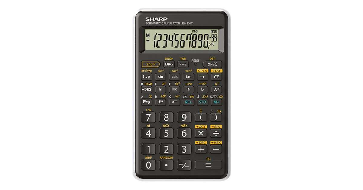 Számológép tudományos SHARP EL-501TBWH 146 funkciós 12 digit fehér ...