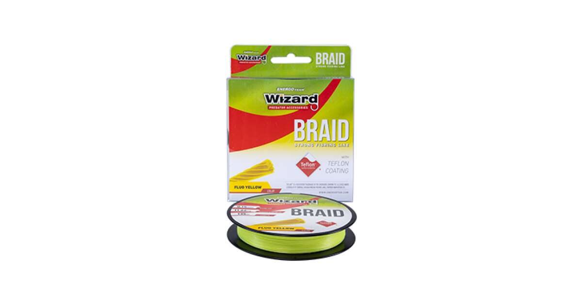 Wizard braid fluo sárga fonott zsinór 0,3 135m 23,85kg | Pepita.hu