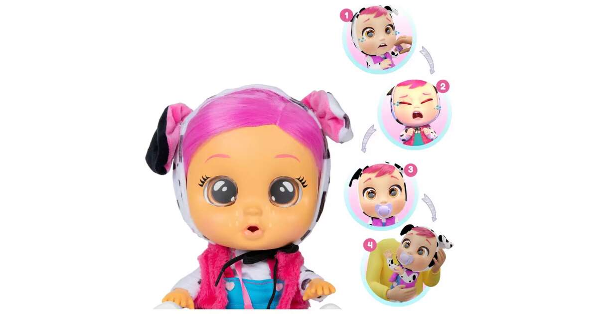Cry Babies Baba - Dotty #fehér-rózsaszín | Pepita.hu