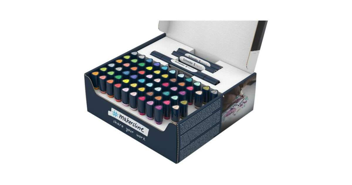 SCHNEIDER Kétvégű marker készlet, 72 darabos, SCHNEIDER Paint-It 040 ...