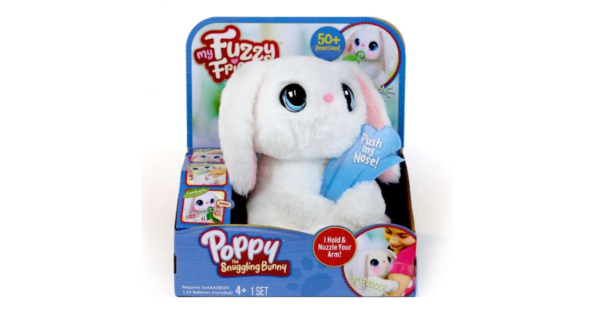 My Fuzzy Friend plyšový interaktívny zajačik #white | Pepita.com