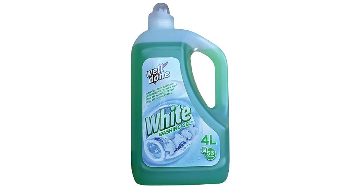 Washing gel 4 litres for white clothes well done fine white | Pepita.com