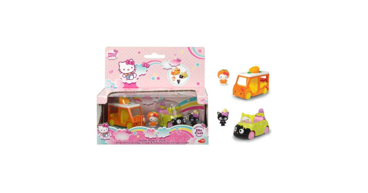 Hello Kitty Dazzle Dash dupla csomagos fém figura – narancsos Hello ...