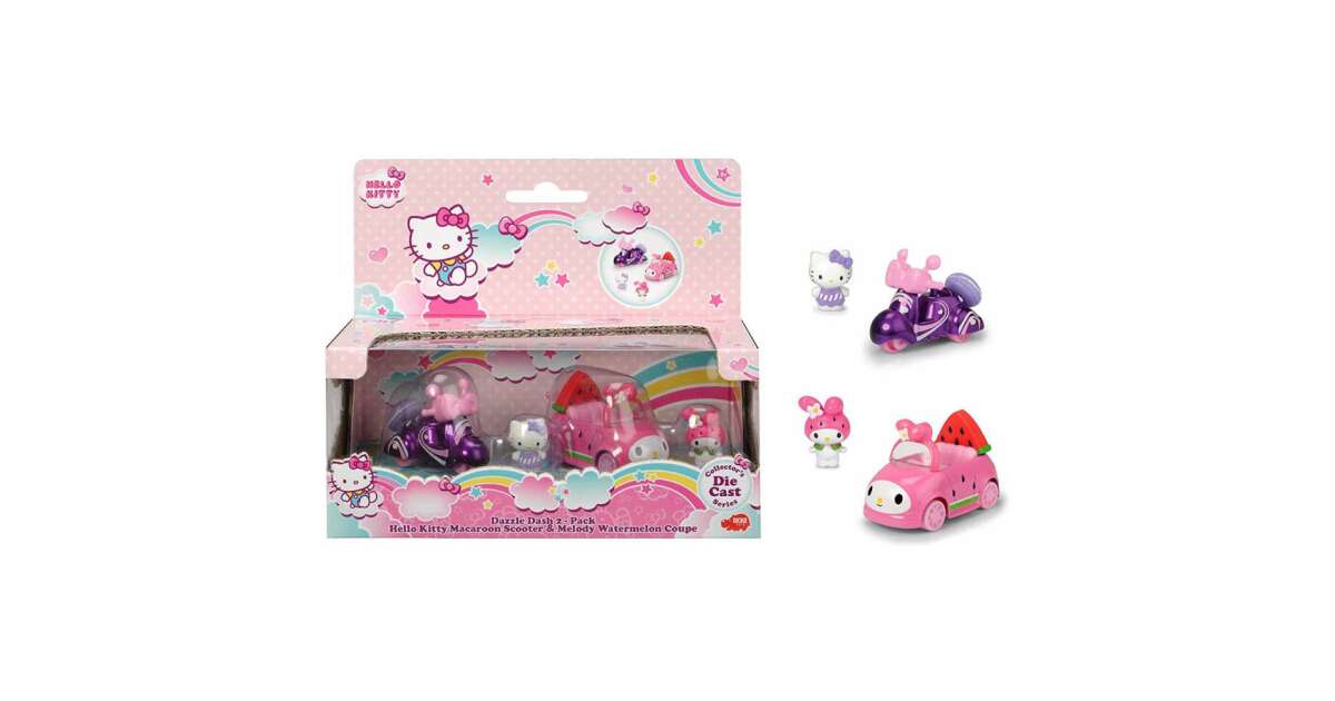 Hello Kitty Dazzle Dash dupla csomagos fém figura – makaron Hello Kitty ...