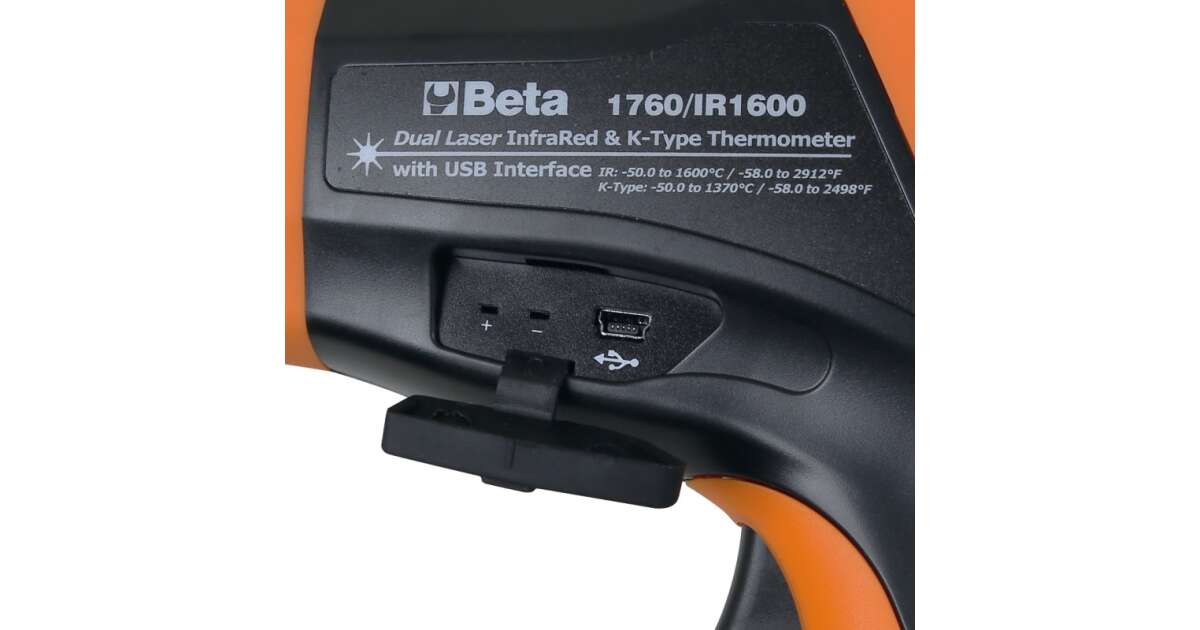 Beta 1760/IR1600 Lézeres digitális infra hőmérő Lézerpointerrel ...