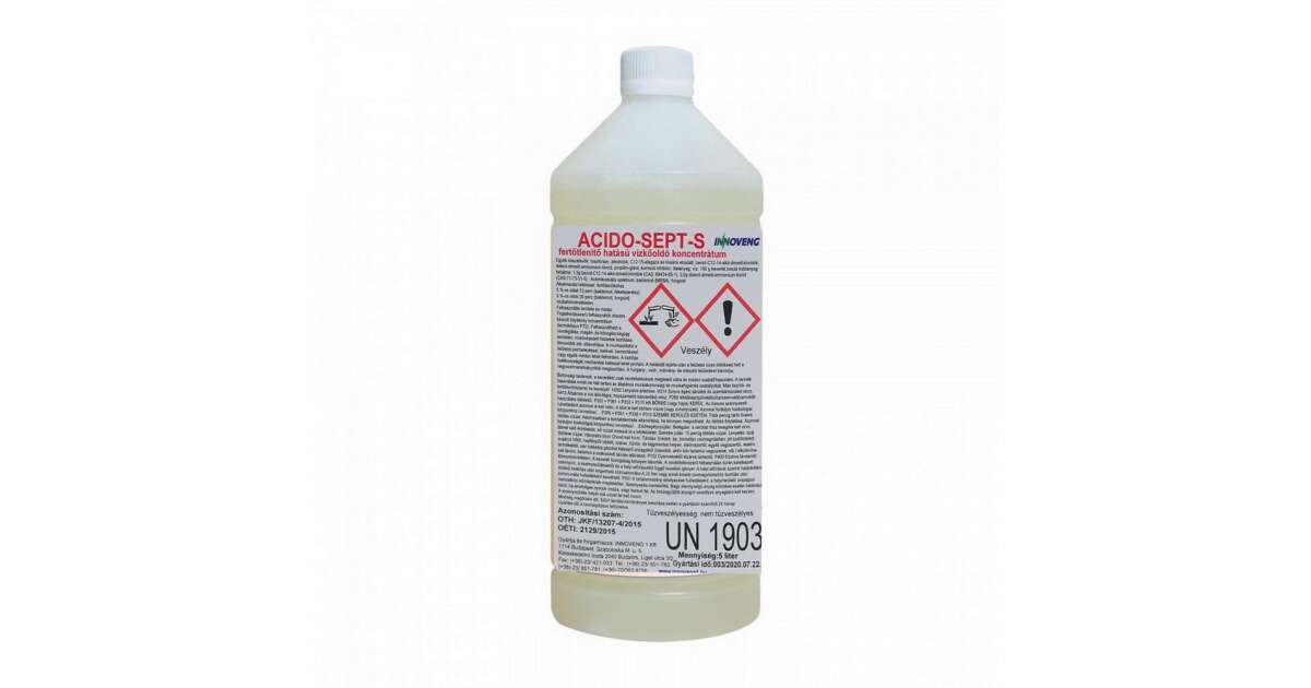 Acido-Sept-S fertőtlenítő vízkőoldó 1L | Pepita.hu