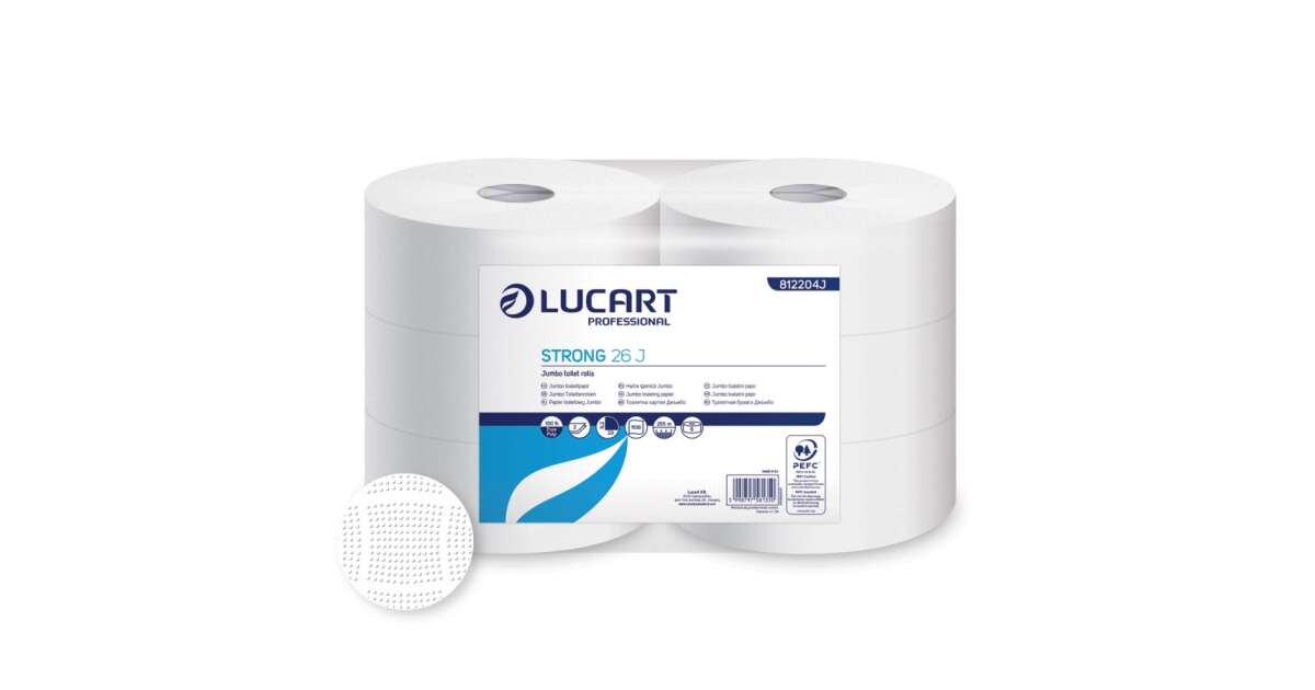 Lucart Strong 26 J MAXI hartie igienica 2 straturi celuloza 255m 6 role ...