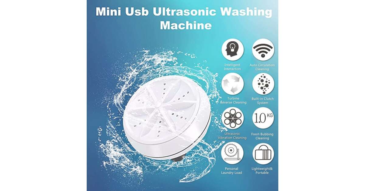 Mini usb mosógép forgó, ultrahangos | Pepita.hu