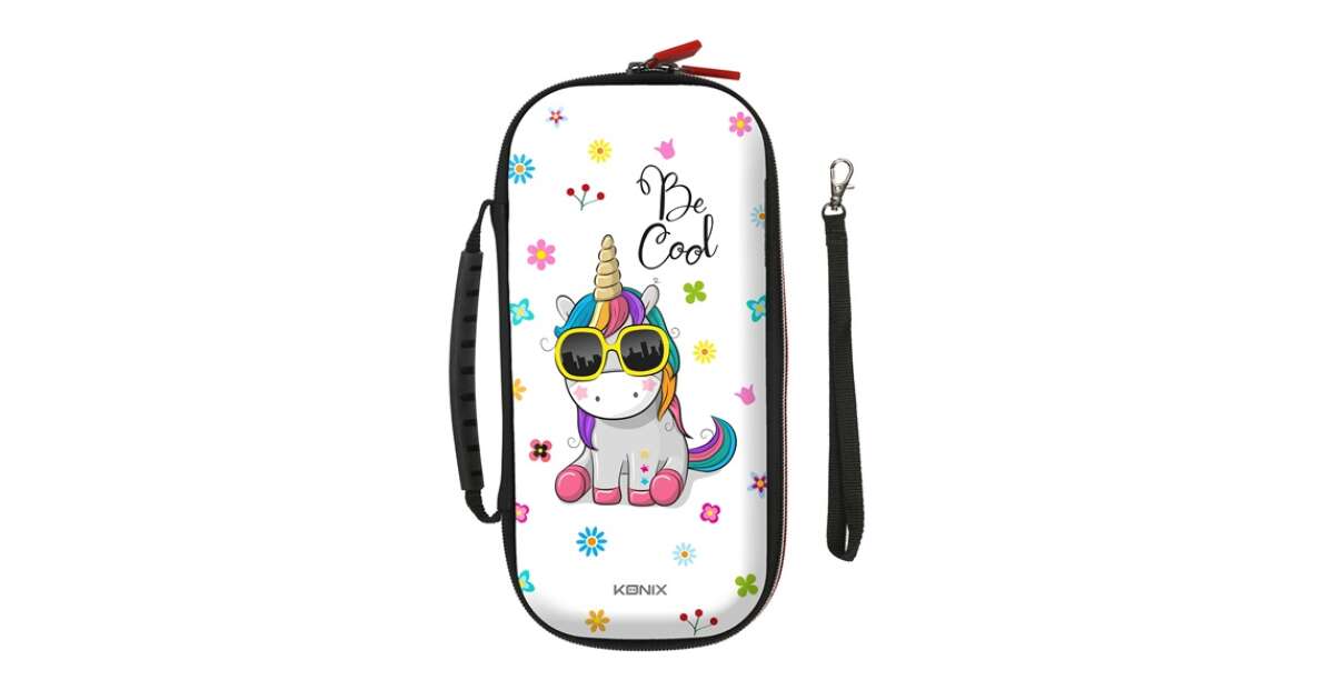 Konix - unik be cool nintendo switch/lite utazó tok, színes KX-BP-UNIK ...