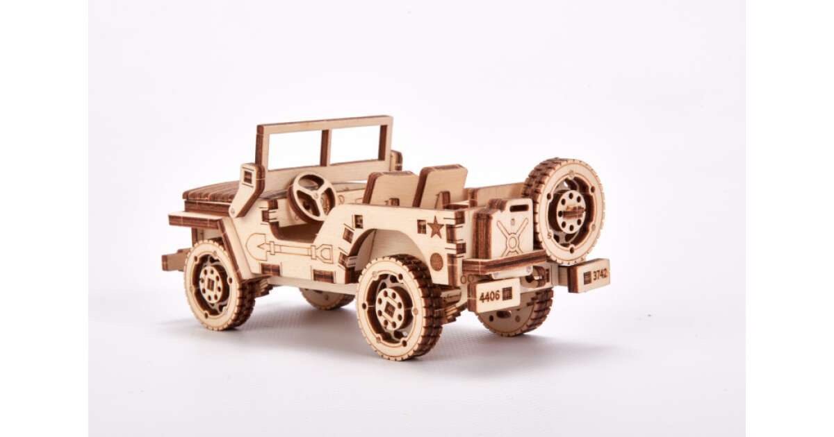 Wood Trick Jeep 3D mechanikus fa modell | Pepita.hu