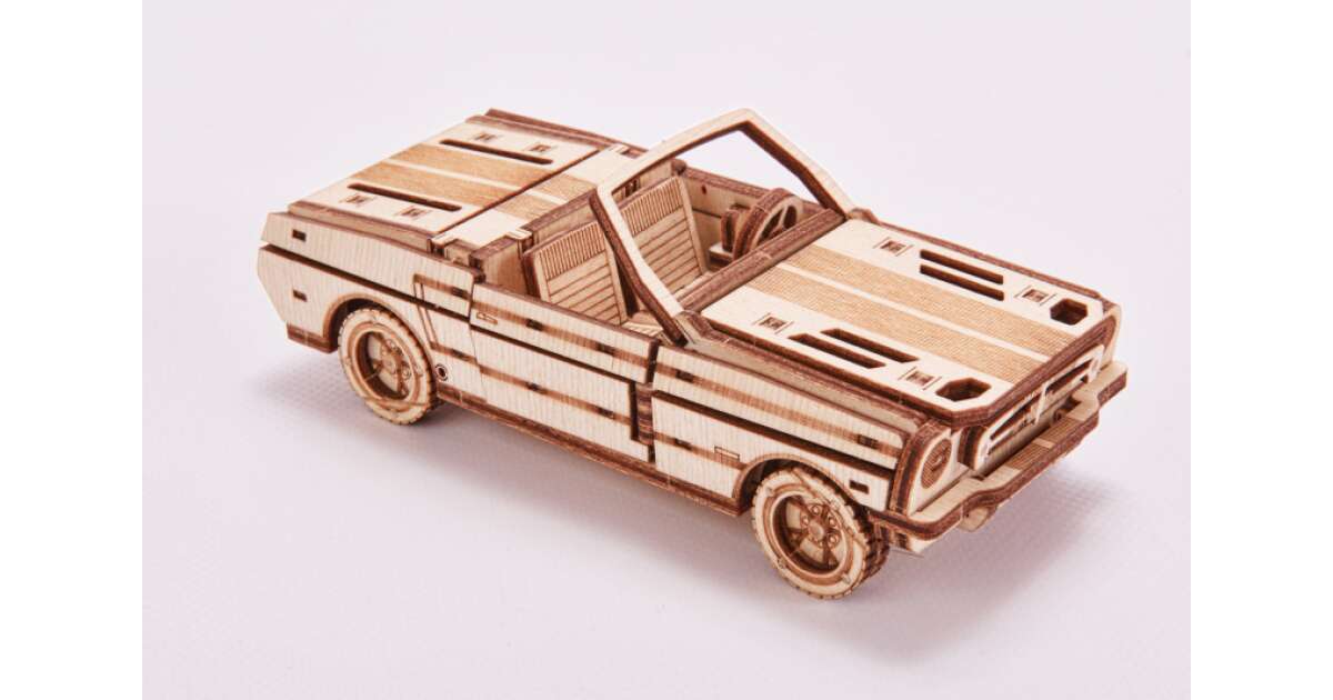 Wood Trick Convertible car 3D wooden mechanical model | Pepita.com