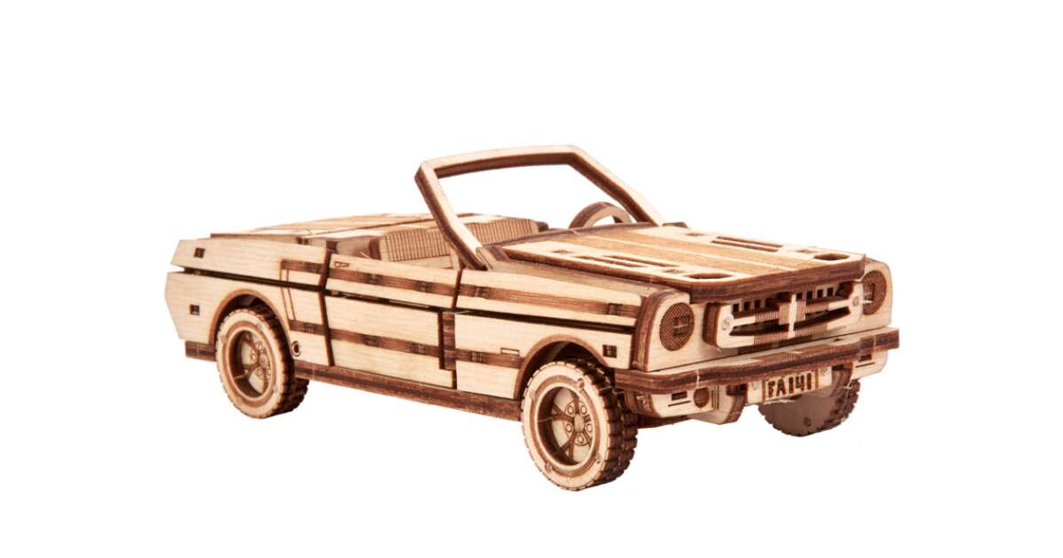 Wood Trick Convertible car 3D wooden mechanical model | Pepita.com