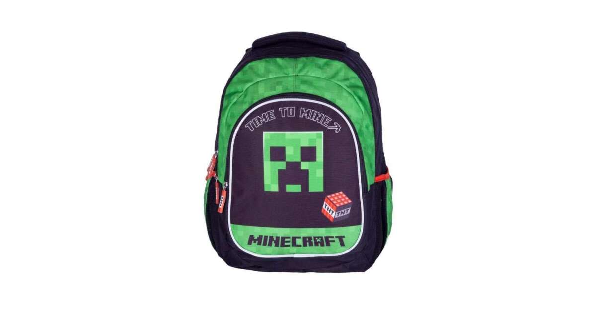 Mojang Minecraft nagy méretű hátizsák, iskolatáska 42x30x19 cm | Pepita.hu