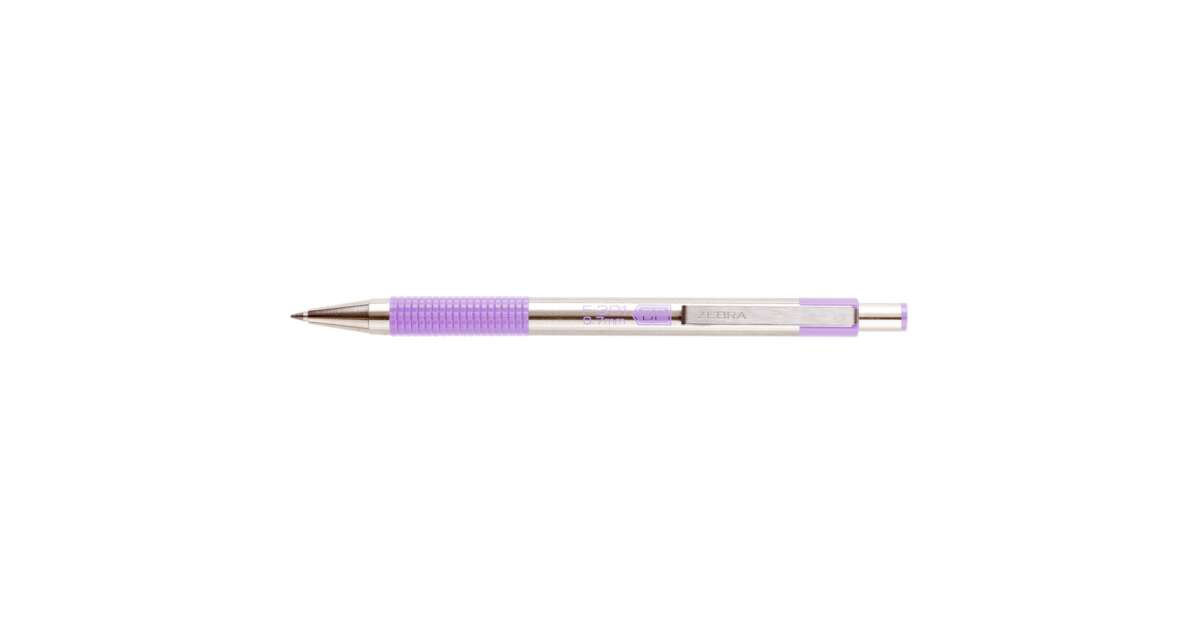 Golyóstoll 0,7mm, pasztell lila test, Zebra F-301, írásszín kék | Pepita.hu