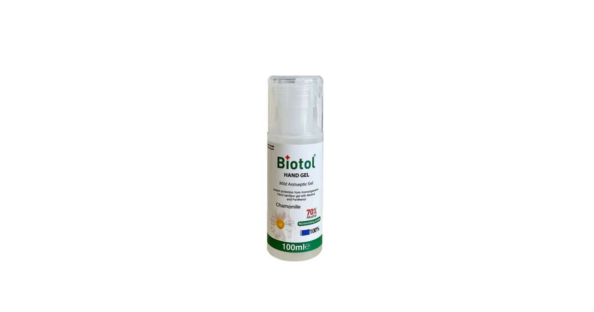 Kéztisztító gél 100 ml., 70% alkoholtartalmú, panthenolos Biotol ...