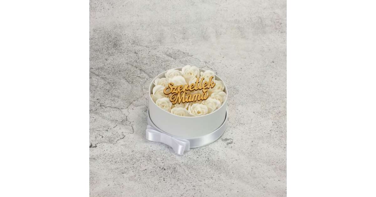 Bewertungen: Seifenkiste mit Papierrose - KICSI - WHITE ROSE - LOVE YOU ...