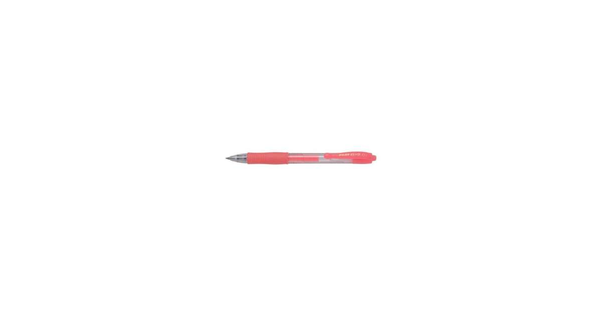 Zselés toll 0,7mm, nyomógombos Pilot G-2, írásszín neon rózsaszín ...
