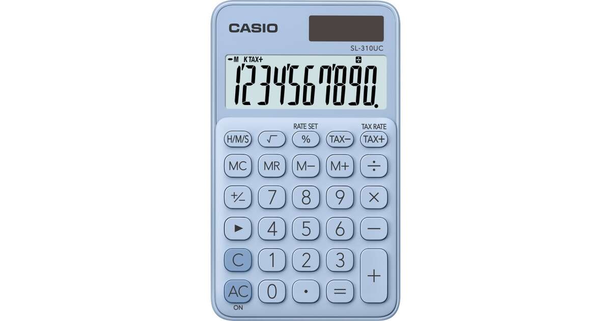 Zsebszámológép 10 digit Casio SL 310 világoskék | Pepita.hu