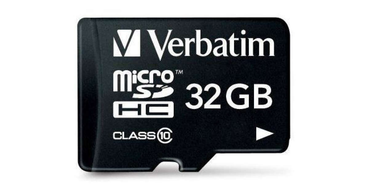 32GB SD HC micro memória kártya Verbatim + adapter (Class 10) (44083 ...