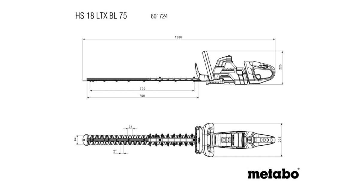 Metabo HS 18 LTX BL 75 Akkus sövényvágó (601724850) | Pepita.hu