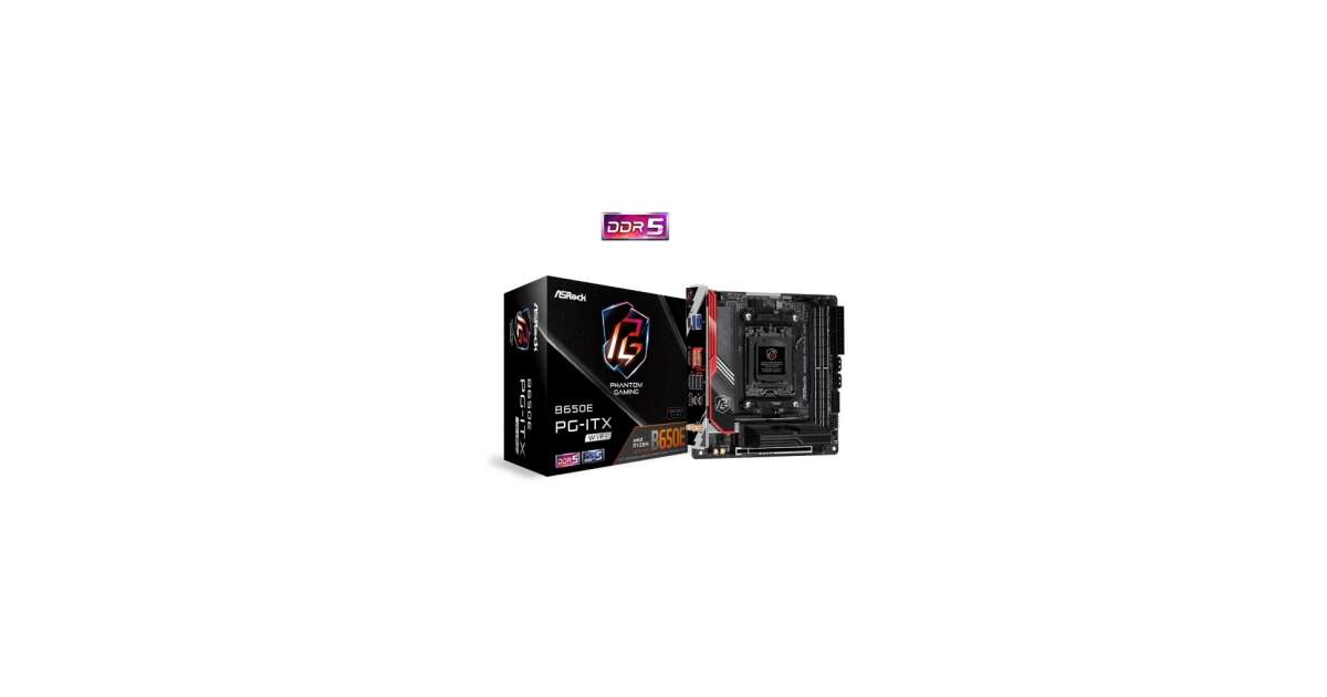 Asrock B650E PG-ITX WiFi AMD B650 Socket AM5 mini ITX alaplap | Pepita.hu