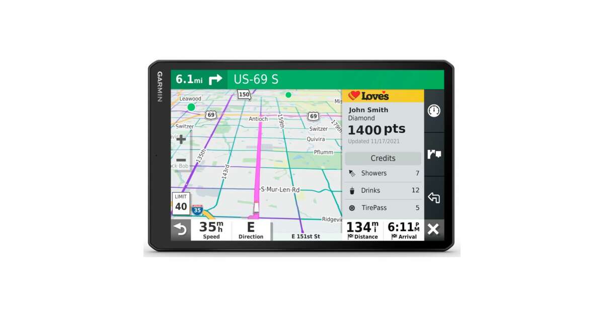 Garmin DEZL LGV1010 navigáció Rögzített 25,6 cm (10.1) TFT ...