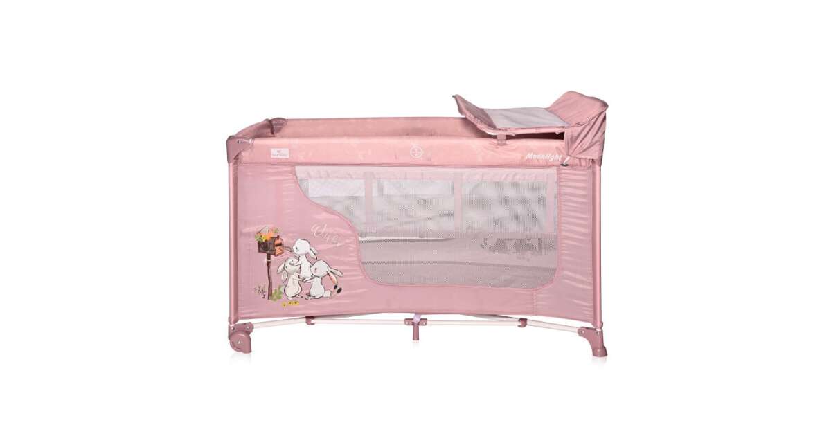 Lorelli Moonlight 2 multifunkciós utazóágy - Beige Rose Rabbits 2021 ...
