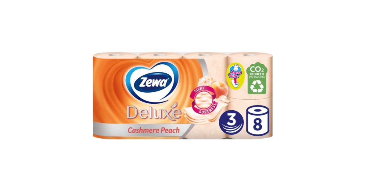 Zewa Deluxe Cashmere Peach 3 rétegű toalettpapír 8 tekercs | Pepita.hu