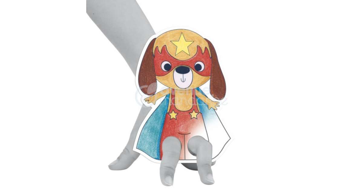 Kreatív színező Avenue Mandarine Graffy ujjbáb Szuperhős állatok ...