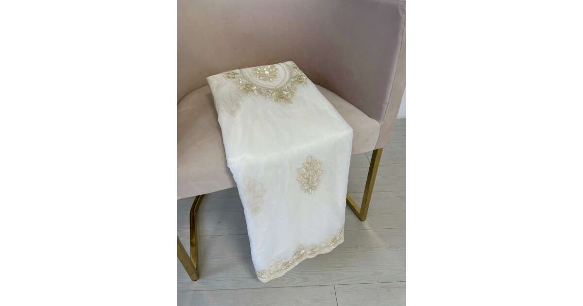 Exkluzív Barokk Kész függöny törtfehér Raviel krém anyaggal 280x260cm ...