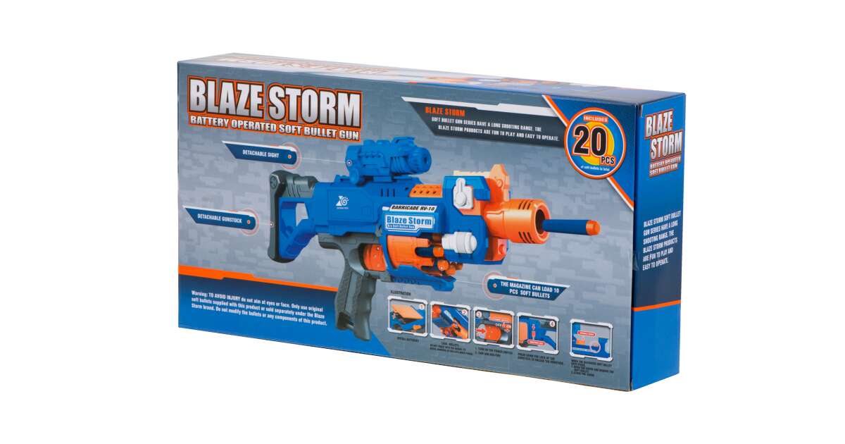 NERF Automata Játékgéppuska + Irányzék + 20 db Szivacslövedék | Pepita.hu